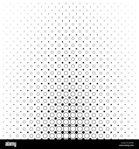 Monochromatic Circle Pattern Geometrical Vector Background Graphic From Dots And Circles Stock