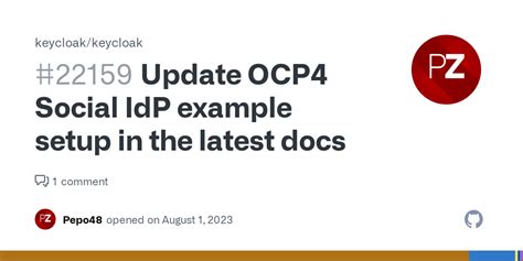 Update Ocp4 Social Idp Example Setup In The Latest Docs · Issue 22159 · Keycloakkeycloak · Github