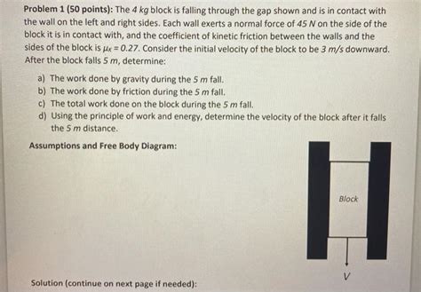 Solved Problem Points The Kg Block Is Falling Chegg Com