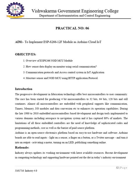 06 Esp Module Pdf Internet Of Things Microcontroller