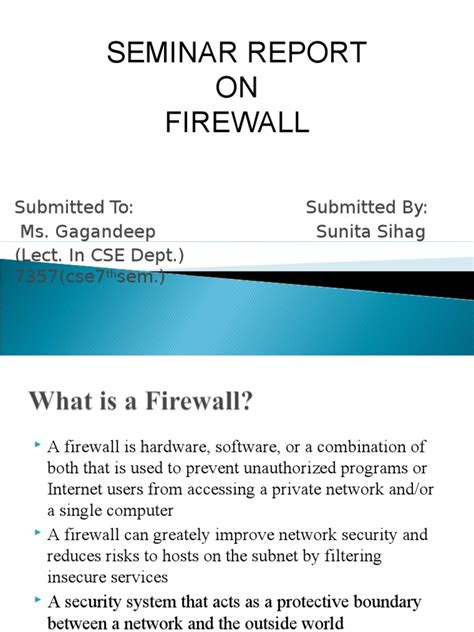 On Firewall Report Pdf Firewall Computing Proxy Server