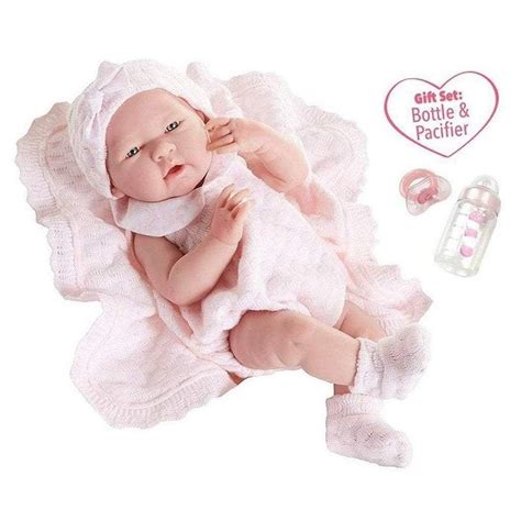 Berenguer Boutique 15 Inch La Newborn Pretty Pink Knit Set Newborn Bab