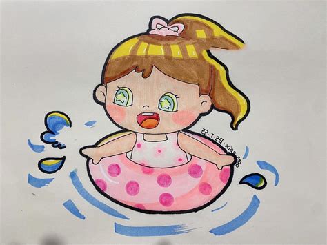 夏天游泳简笔画色彩（汇总14张） 简笔画图片大全