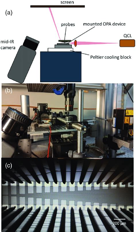 OPA Device Testing A Schematic And B Photo Of The Test Setup Only Download Scientific