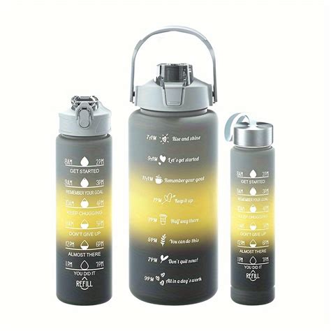Motivational Water Bottles Set Plastic Water Bottles Sports Temu