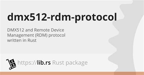 Dmx512 Rdm Protocol — Rust 硬件库 Librs • Rust 包仓库