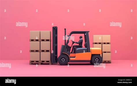 Forklift Automation Streamlining Warehouse Cargo Loading In Smart Logistics And Distribution