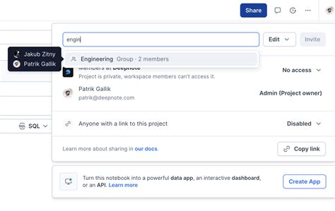 Workspace Permissions Deepnote Docs