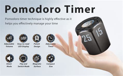 Adhd Tools Pomodoro Timer Productivity Cube Timer Rotating Preset