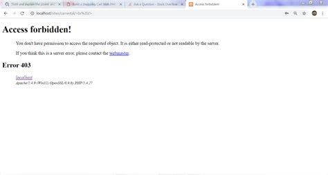 Php How Do I Resolve Forbidden Access Problem In Xampp Stack Overflow