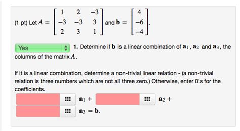 solved 1 pt let a and b 1 determine if b is a