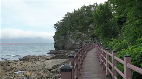 고성 상족암 가는 해상데크길 공룡발자국marine Deck Road To Sangjok Rock Dinosaur Footprints Fossilssouth Korea