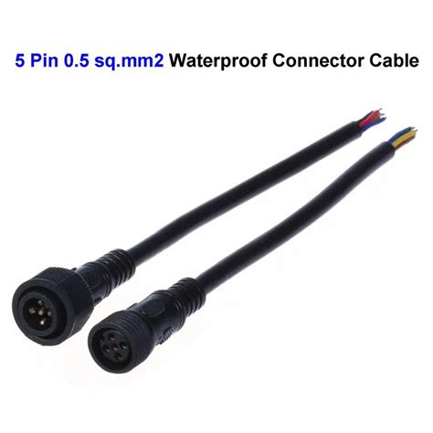 Pair Pin Waterproof Male Connector Wire Female Connector Cable Cord X MM For LED
