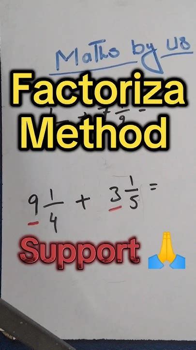 Simple Factorization Method Maths Numbersystem Math Mathematics