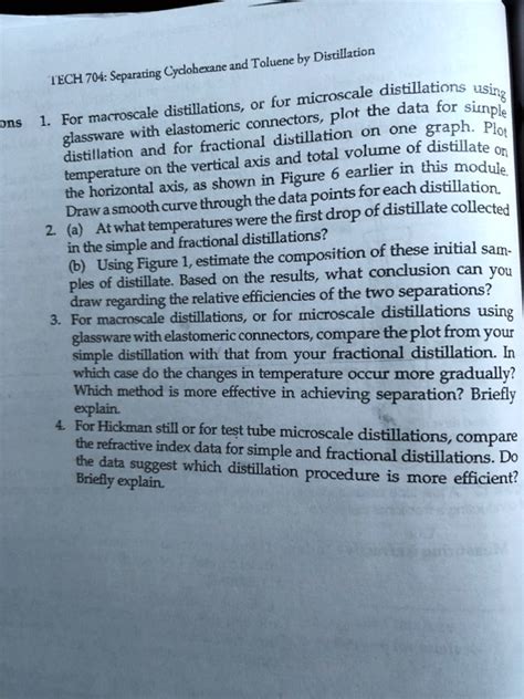 Tech 704 Separating Cyclohexane And Toluene By Distillation Mons 1 For Macroscale