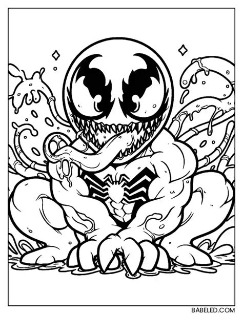 8 무료 인쇄 가능한 베놈 색칠하기 성인 및 어린이를 위한 시트 및 그림 소녀 및 소년 Pdf