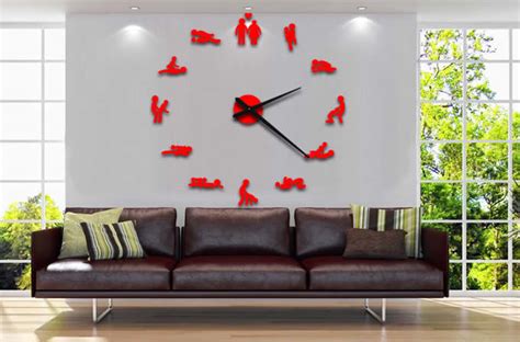 DIY Self Adhesive Sex Position Wall Clock FeelGift
