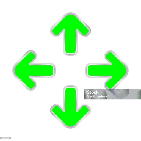 형광 녹색 은 흰색에 격리 화살표를 확장 사각형 모양으로 가리키는 화살표 크기 조정을위한 화살표 아이콘을 확장 모든 방향 응용 프로그램에 대한 화살표를 드래그 마우스 확장