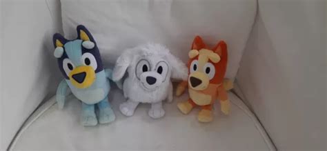 Bluey Friends Bluey Lila And Bingo Plush Soft Toys Excellent £1200