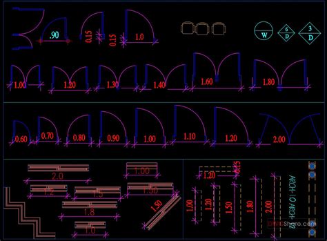 334 Cad Blocks Doors Dwg 2d Free Download