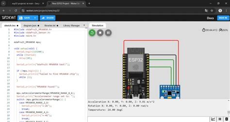 Esp32 Iot Embeddedsystems Sensordata Mpu6050 Microcontrollers
