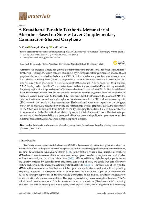 A Broadband Tunable Terahertz Metamaterial Absorber Based On Single Layer Complementary