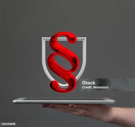 3dрендеринг Знака Абзаца Нависшего Над Планшетом — стоковые фотографии и другие картинки