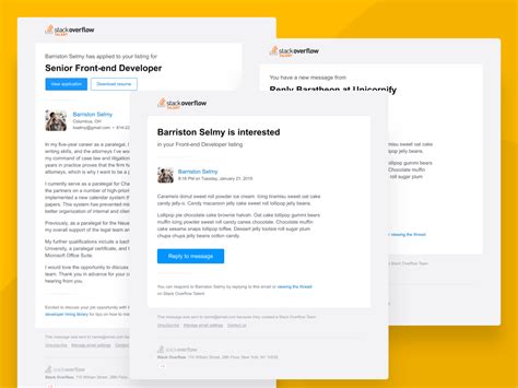 Stack Overflow Talent Emails By Piper Lawson For Stack Overflow On Dribbble
