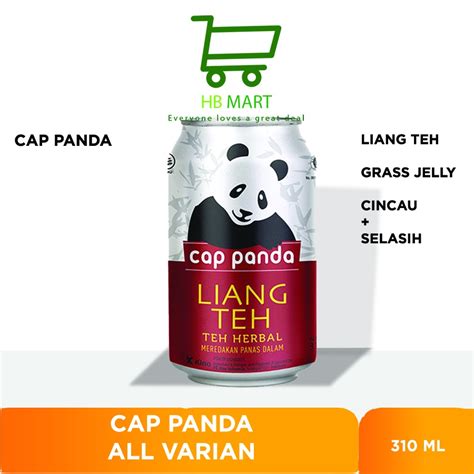 Jual Cap Panda Liang Teh Grass Jelly Selasih Kaleng 310 Ml Teh Herbal Shopee Indonesia