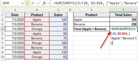 sumifs with multiple criteria in same column in excel excel insider