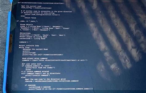 Solved Texts 6 4 Milestone Moving Between Rooms I Need Help With My Python Code I Keep
