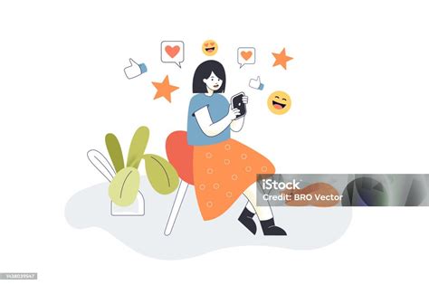 소셜 미디어에서 좋아요와 피드백을 공유하는 소녀 고객 참여에 대한 스톡 벡터 아트 및 기타 이미지 고객 참여 공유 개념 디자인 Istock