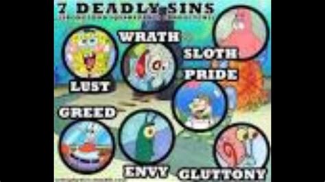 Spongebob Theory 7 Deadly Sins
