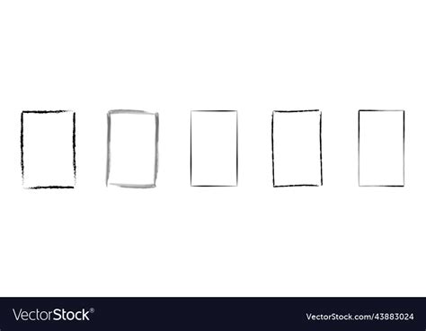 Grunge Frame Collection Grounge Border Set Vector Image