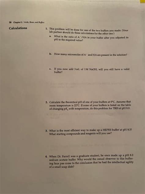 Solved Part A Buffer CAPS Weight G Original Chegg Com