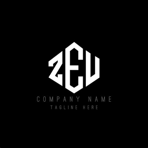 premium vector zeu letter logo design with polygon shape zeu polygon and cube shape logo