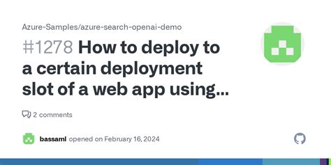 How To Deploy To A Certain Deployment Slot Of A Web App Using Azd