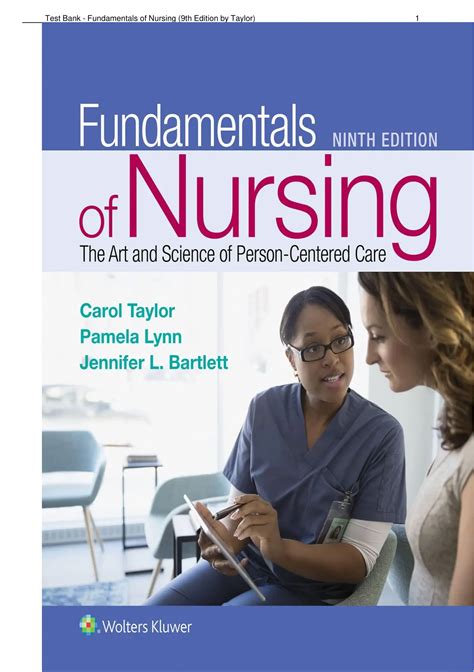 Testbank For Fundamentals Of Nursing The Art And Science Of Person Centred Care 9th Edition By