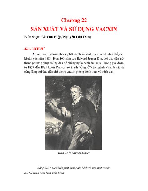 Chuong 22 Ch ng 22 S N XU T VÀ S D NG VACXIN Biên so n Lê V n Hi p
