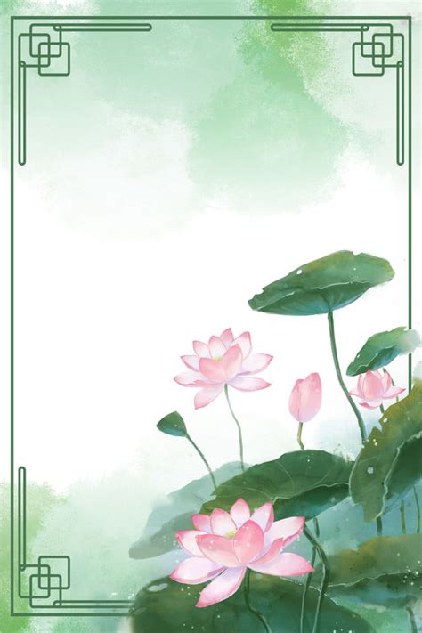 여름 연꽃 연꽃 잎 녹색 배경 화면 및 일러스트 무료 다운로드 Pngtree