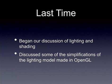 lighting and shading in opengl non photorealistic rendering ppt