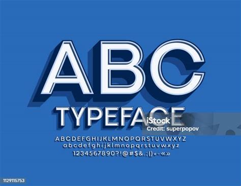 벡터 복고풍 스타일 3d 알파벳 문자 숫자 및 기호 컴퓨터 글자에 대한 스톡 벡터 아트 및 기타 이미지 컴퓨터 글자 파란색 3차원 형태 Istock