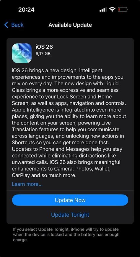 Ios 26 Update Download Size Sits At Around 6gb