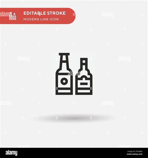 Beer Bottle Simple Vector Icon Illustration Symbol Design Template For Web Mobile Ui Element