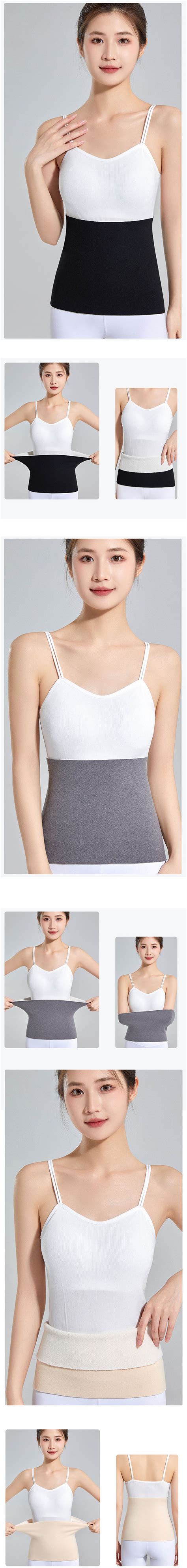 Badu Bg 1pc Зимен топъл кадифен поларен колан Дебел топъл плетен корем Коремна обвивка Мъже Жени