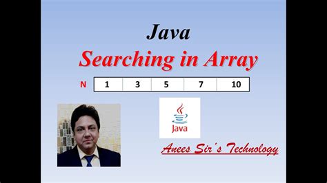 Java Searching In Array Java Easily Explained Linear Search Concept In Array Java Youtube