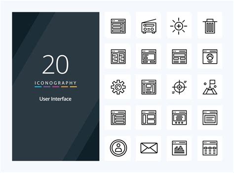 20 User Interface Outline Icon For Presentation 18520332 Vector Art At Vecteezy