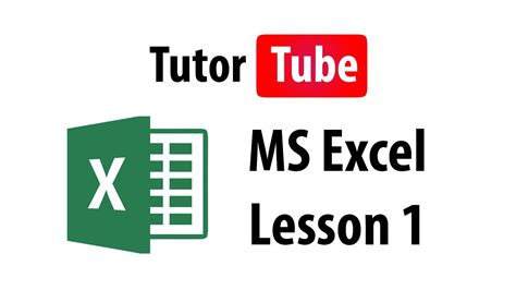 Ms Excel Tutorial Lesson 1 Excel Interface Youtube