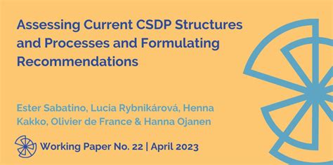 Engage On Linkedin Assessing Current Csdp Structures And Processes And Formulating…