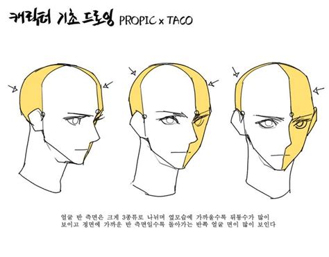 타코작가 On Twitter 얼굴 드로잉 강좌 그리기 튜토리얼